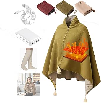 Amazon.com: Heated Shawl Wraps for Women,Portable Heated Shawl ...