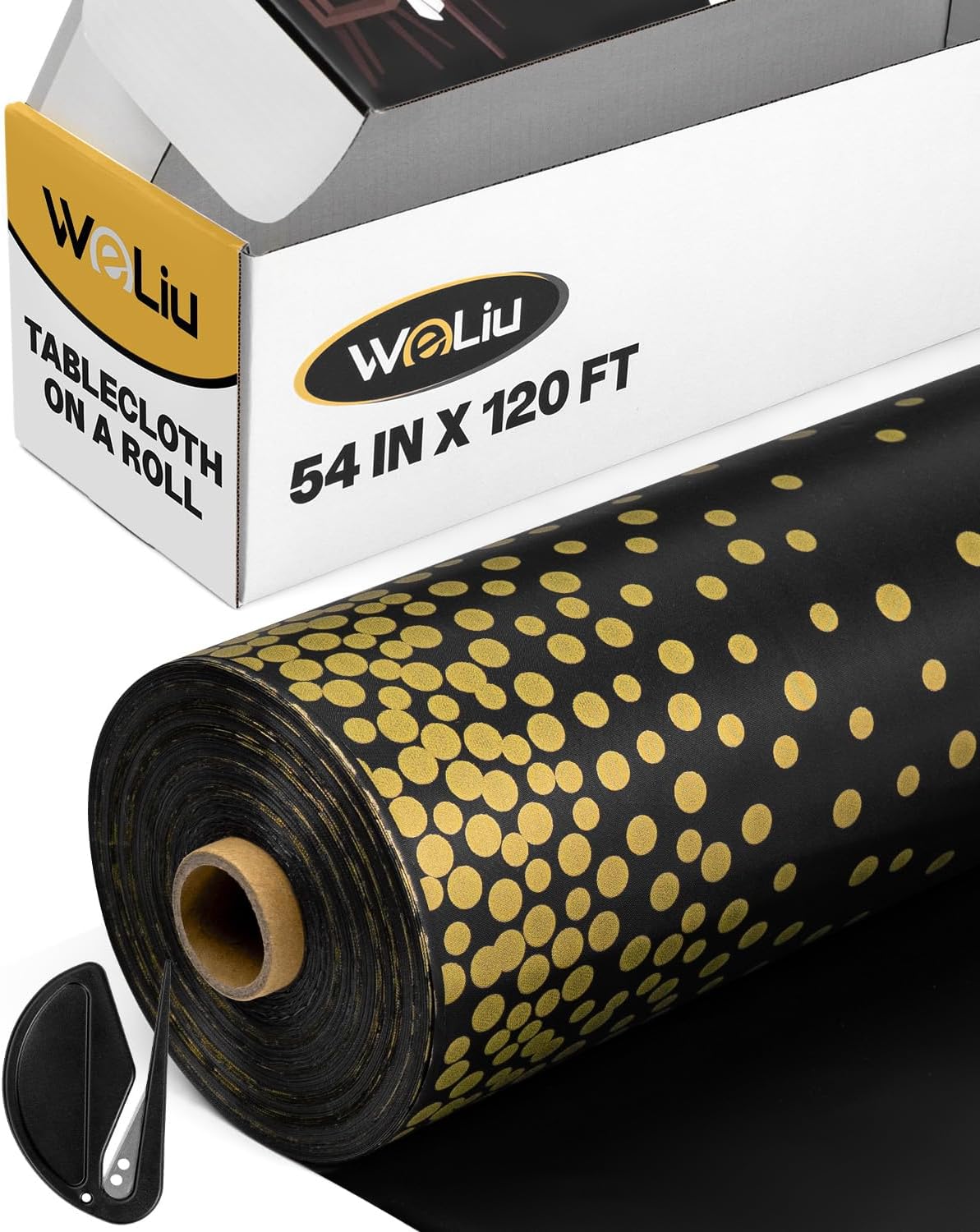 Amazon.com: WeLiu 54in x 120ft Table Cloth Disposable Table Cover Roll ...