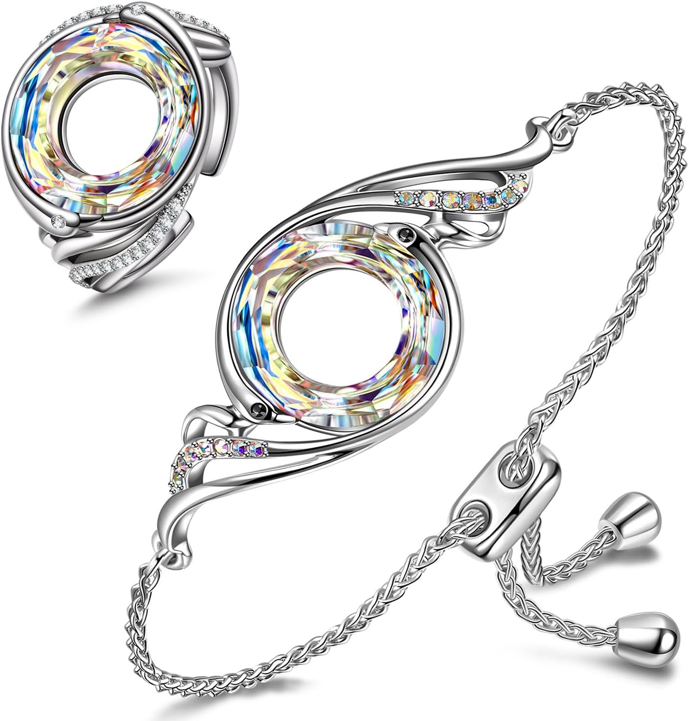 Amazon.com: Kate Lynn Rising Phoenix Bracelet & Ring Set, Symbol of ...
