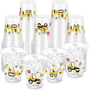 Amazon.com: ZCPTZ 100 Pcs Construction Plastic Cups 12 oz Disposable ...