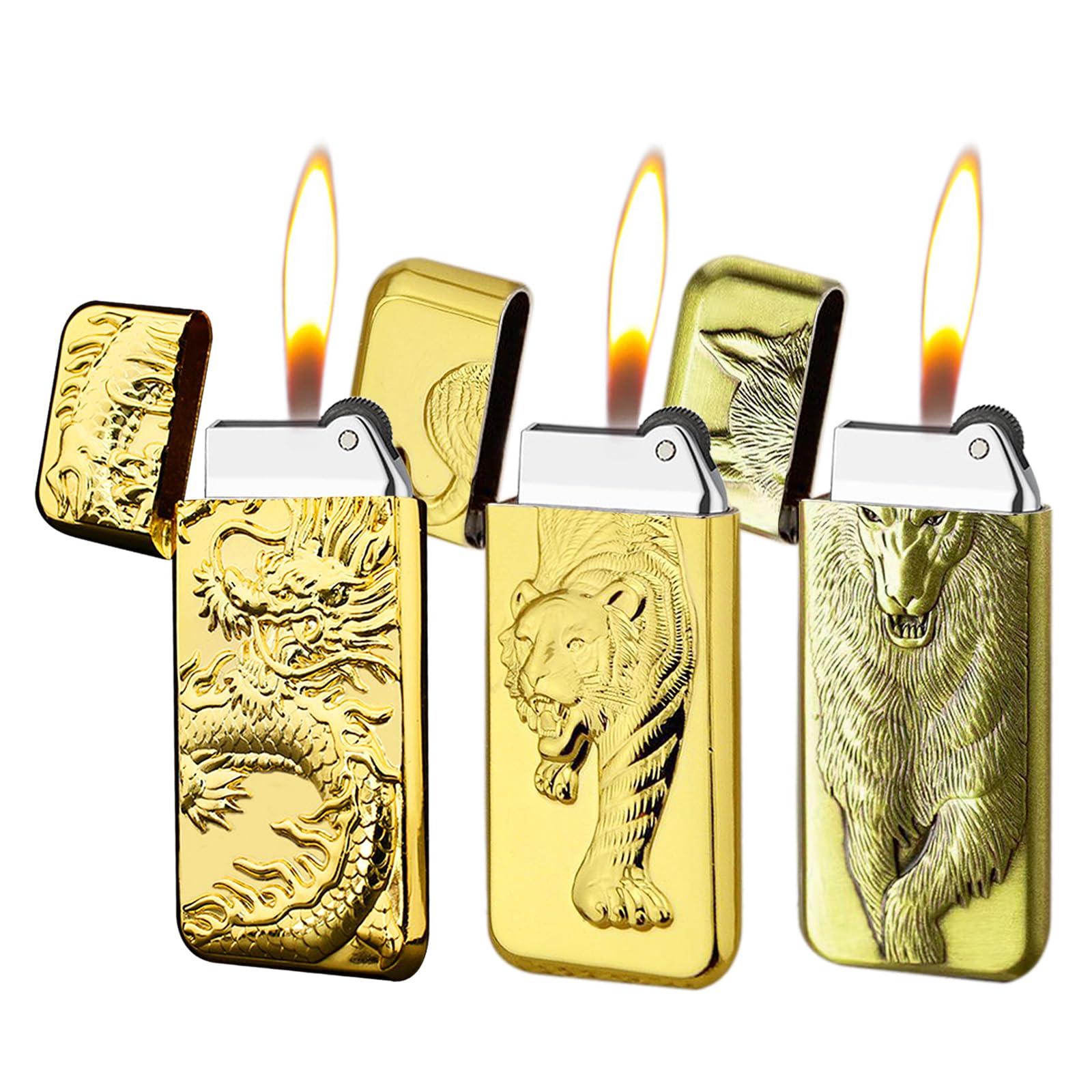 Amazon.com: Torch Lighter, 3 Pack Relief Figure Design Butane Lighters ...