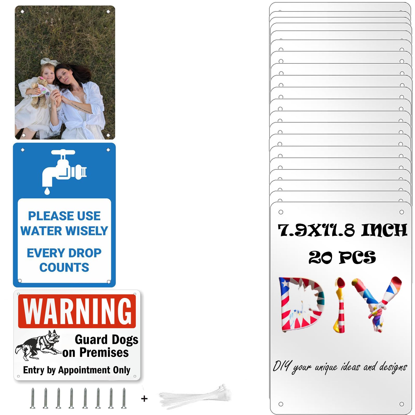 Amazon.com: TelCormik 20 Pieces Sublimation Metal Sign Blanks 7.9"x11.8 ...