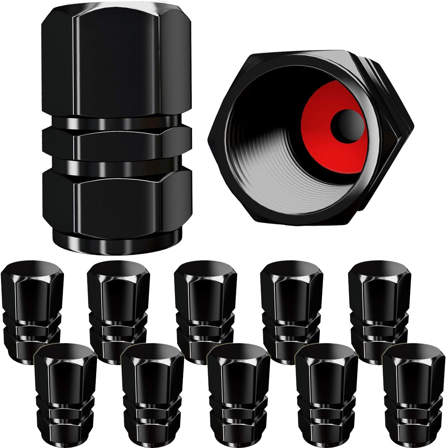 Amazon.com: Tire Valve Caps (12 Pack) Heavy-Duty Stem Covers | Dust ...