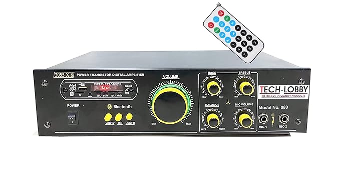 Tech-lobby® Sterio Sound 5500 watt p.m.p.o Amplifier with Recording ...