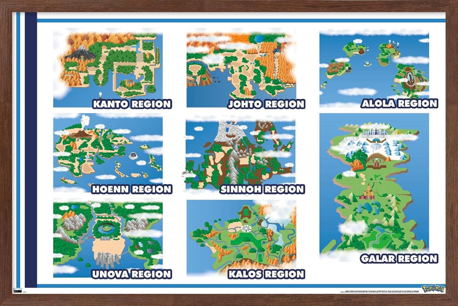 Amazon.com: Trends International Pokémon - Map Grid Wall Poster, 22.37 ...