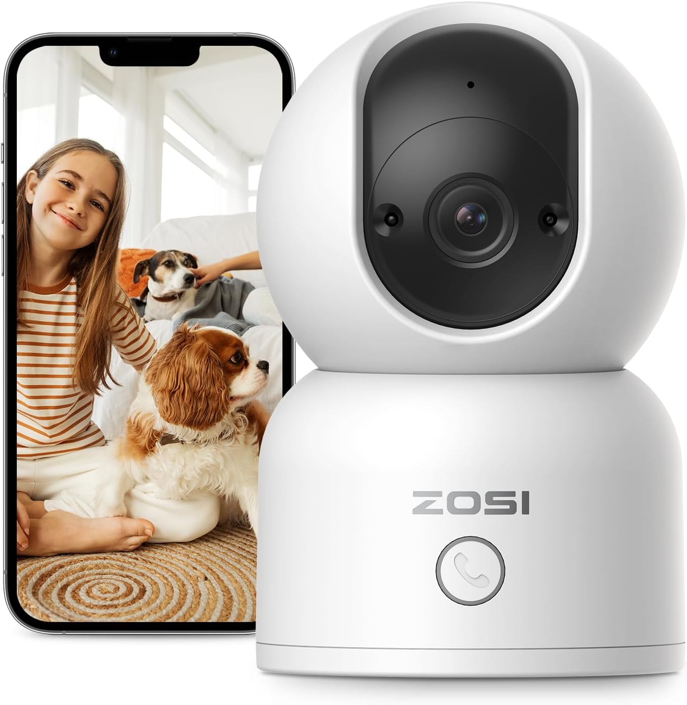 Amazon.com : ZOSI WiFi Outdoor Security Camera,4MP Plug-in WiFi IP Cam ...