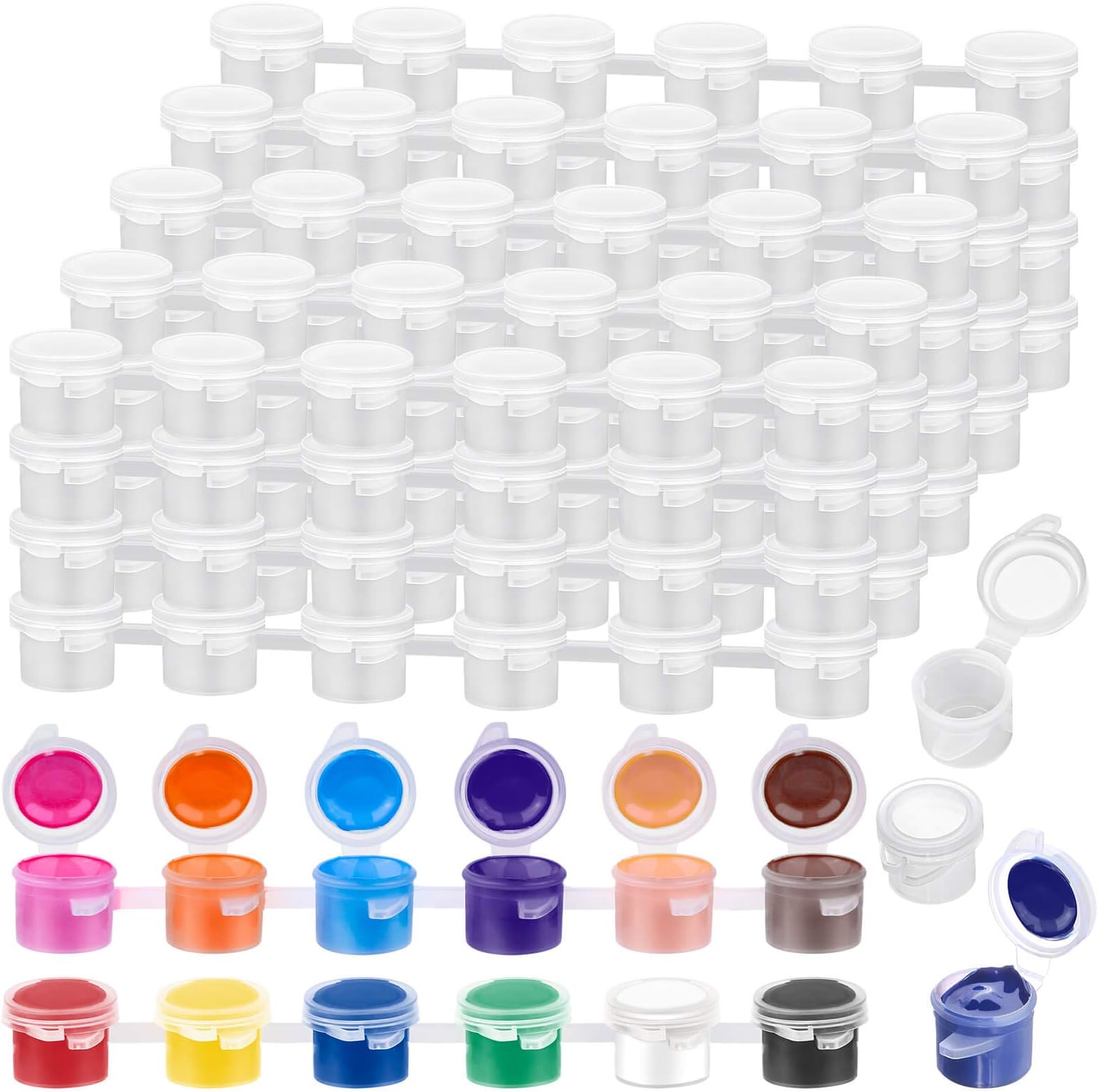 60 Pcs Paint Pots with Lids, Paint Pots, Mini Paint Pots, Paint Pot ...