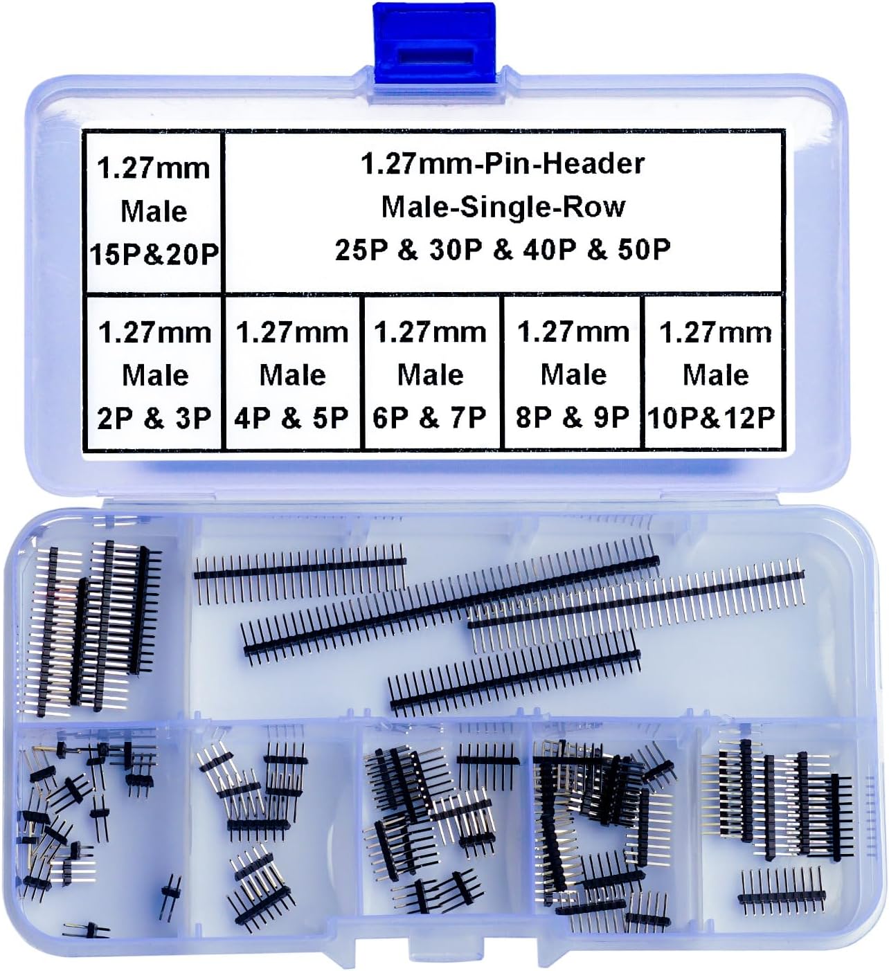 Amazon.com: Csldmcml 1.27mm Pitch Breakaway Pin Header, Through Hole ...