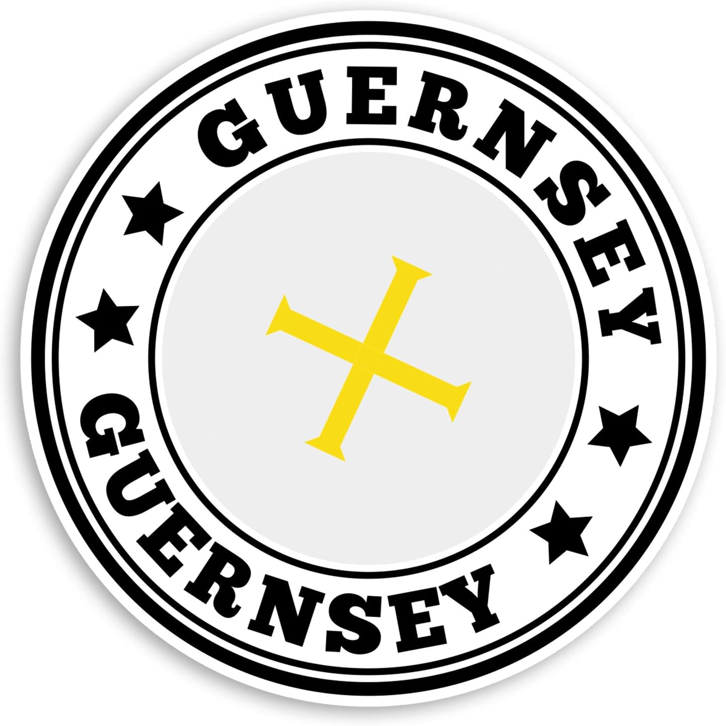 2 x 10cm Guernsey Flag Vinyl Stickers - Travel Luggage Sticker #31011 ...