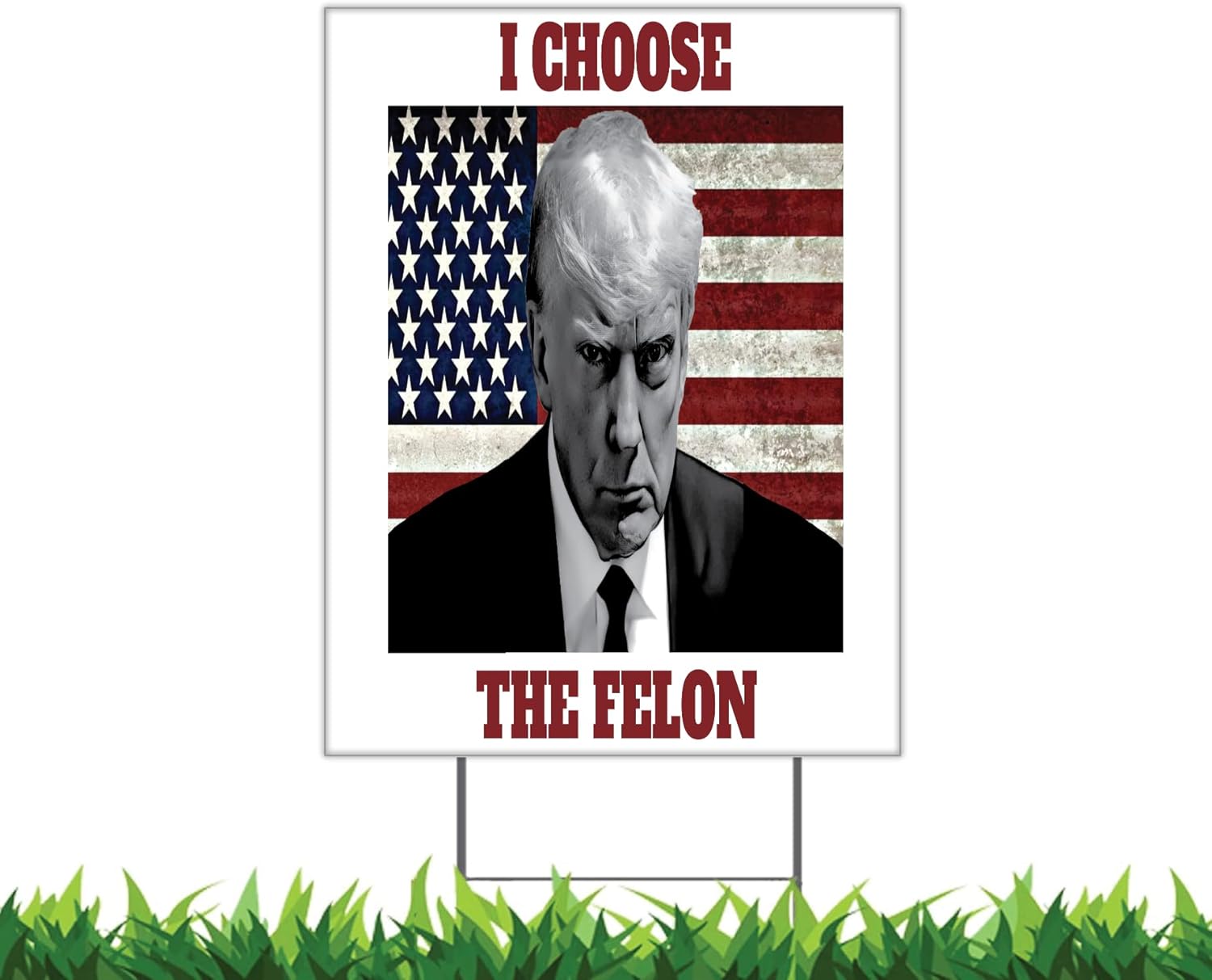 Amazon.com: Trump 2024 Convicted Felon V4 18x12" Vertical Yard Sign ...