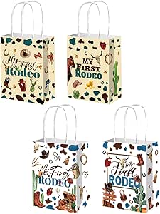 Amazon.com: YLILILY My First Rodeo Birthday Party Supplies Favor Bags ...