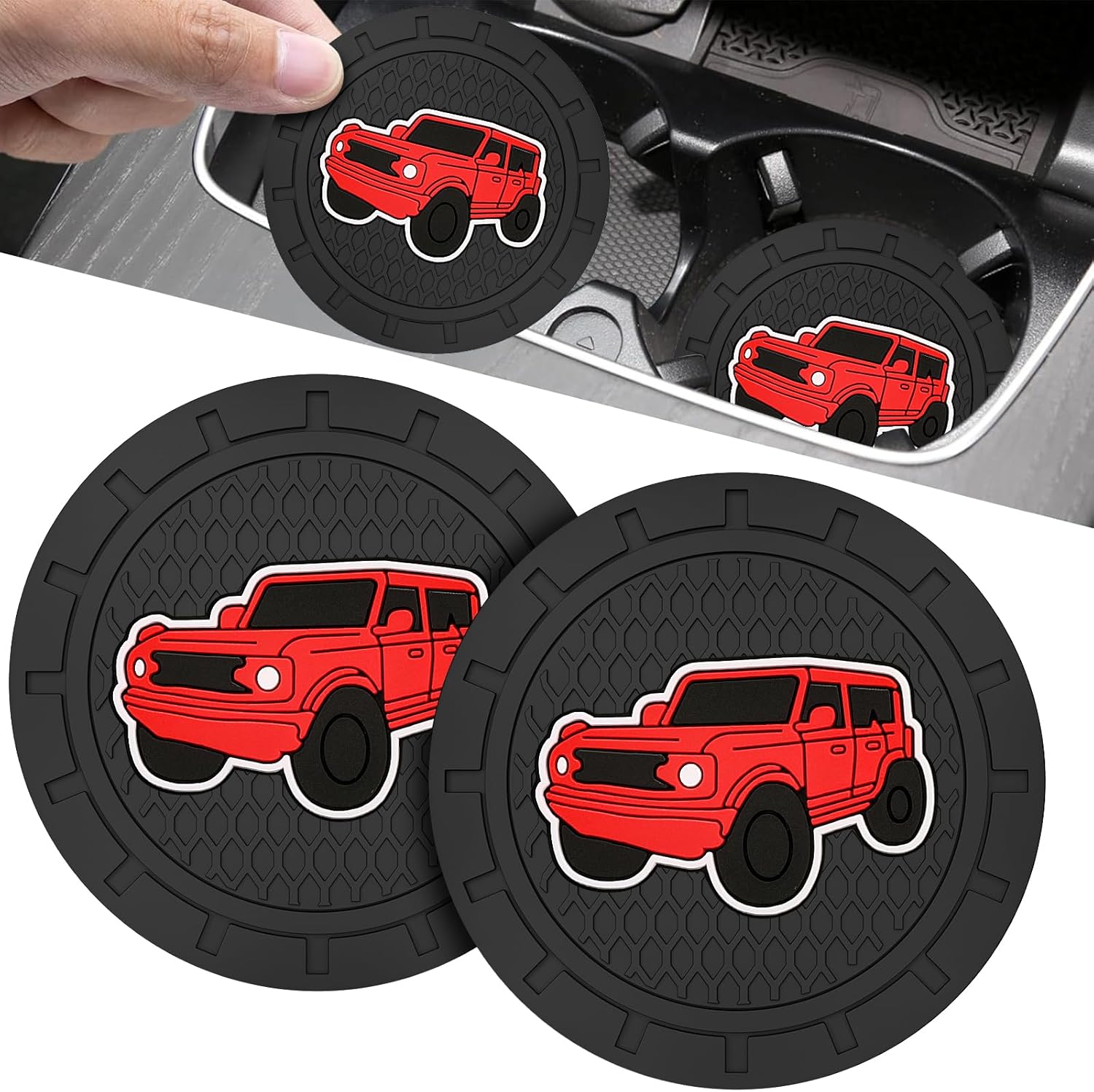 Amazon.com: 2PCS Car Cup Holder Coasters for Ford Bronco Raptor ...