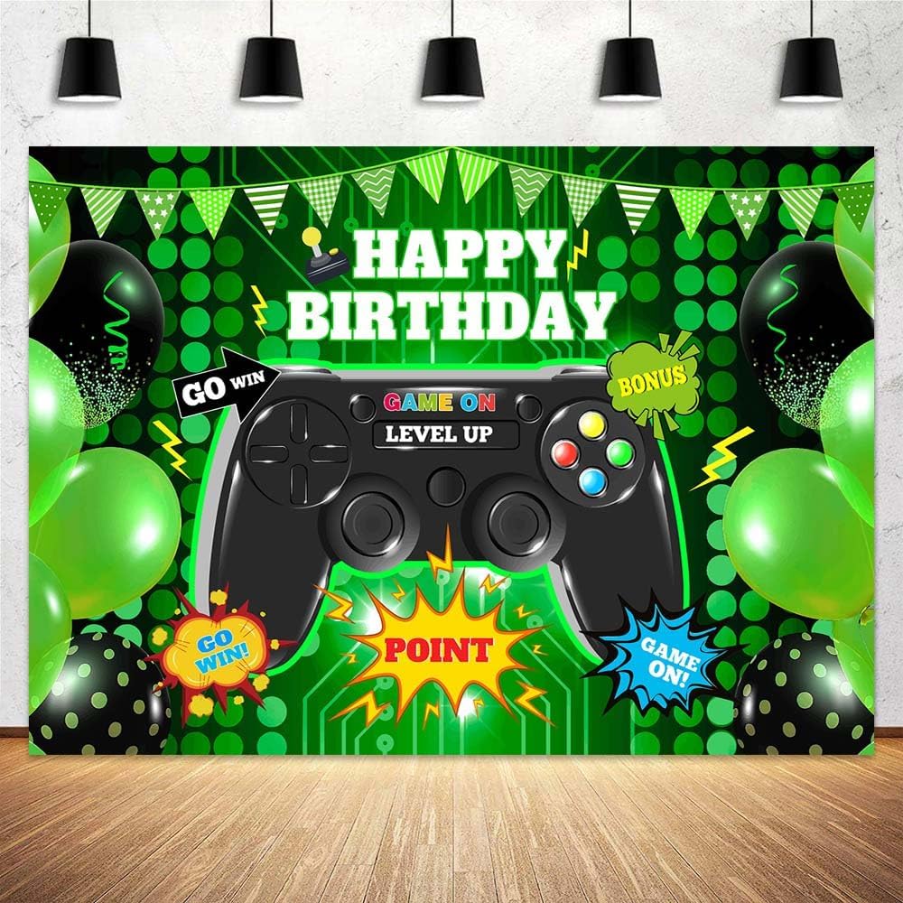 Amazon.com : 10X8ft Game Birthday Photography Backdrop, Video Game ...