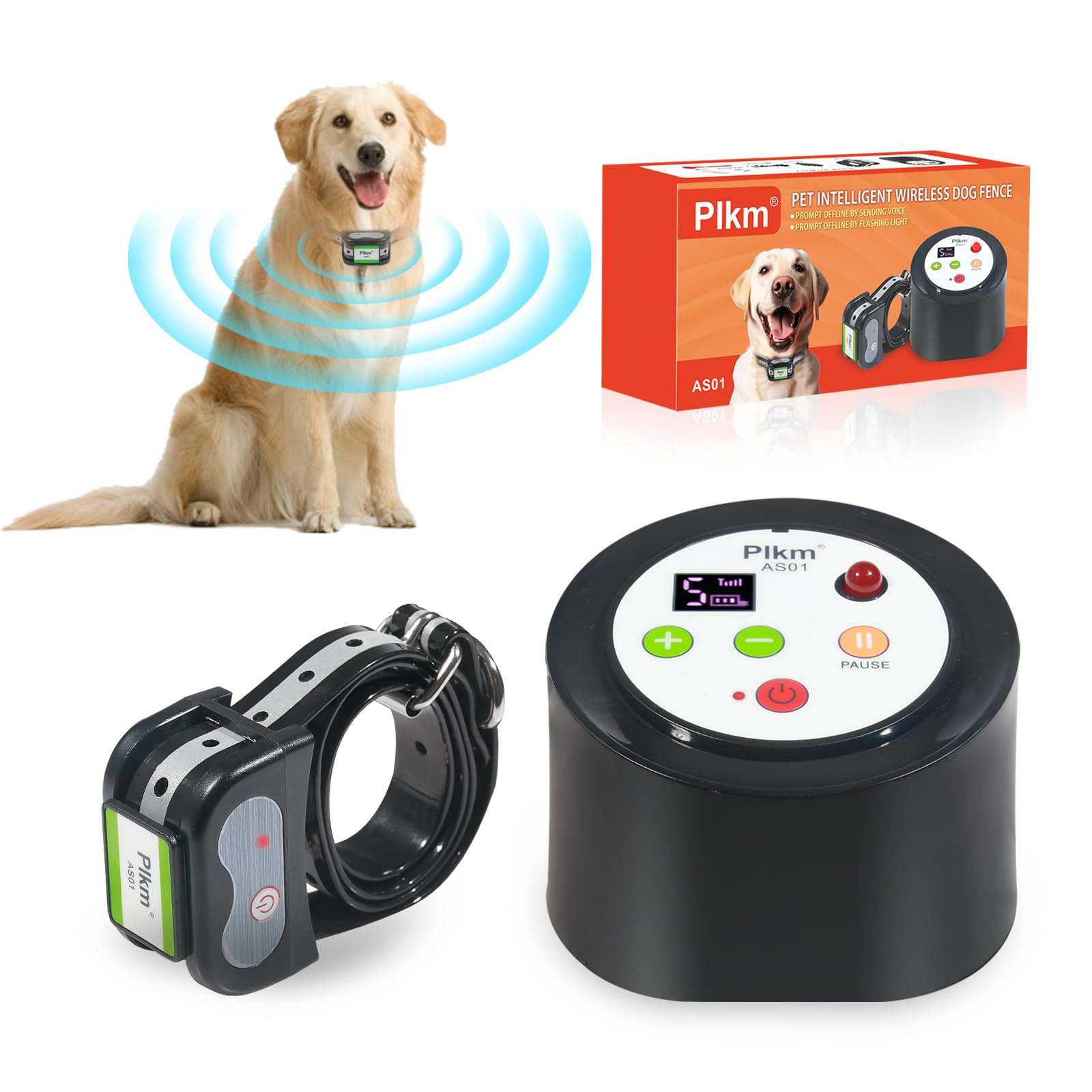 Buy Plkm 2025 Newest Wireless Dog Fence, Pet Intelligent Electric ...