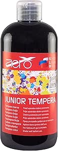 AERO Tempera Couleurs simples, noir, 0,5L, non toxique, couleurs vives ...