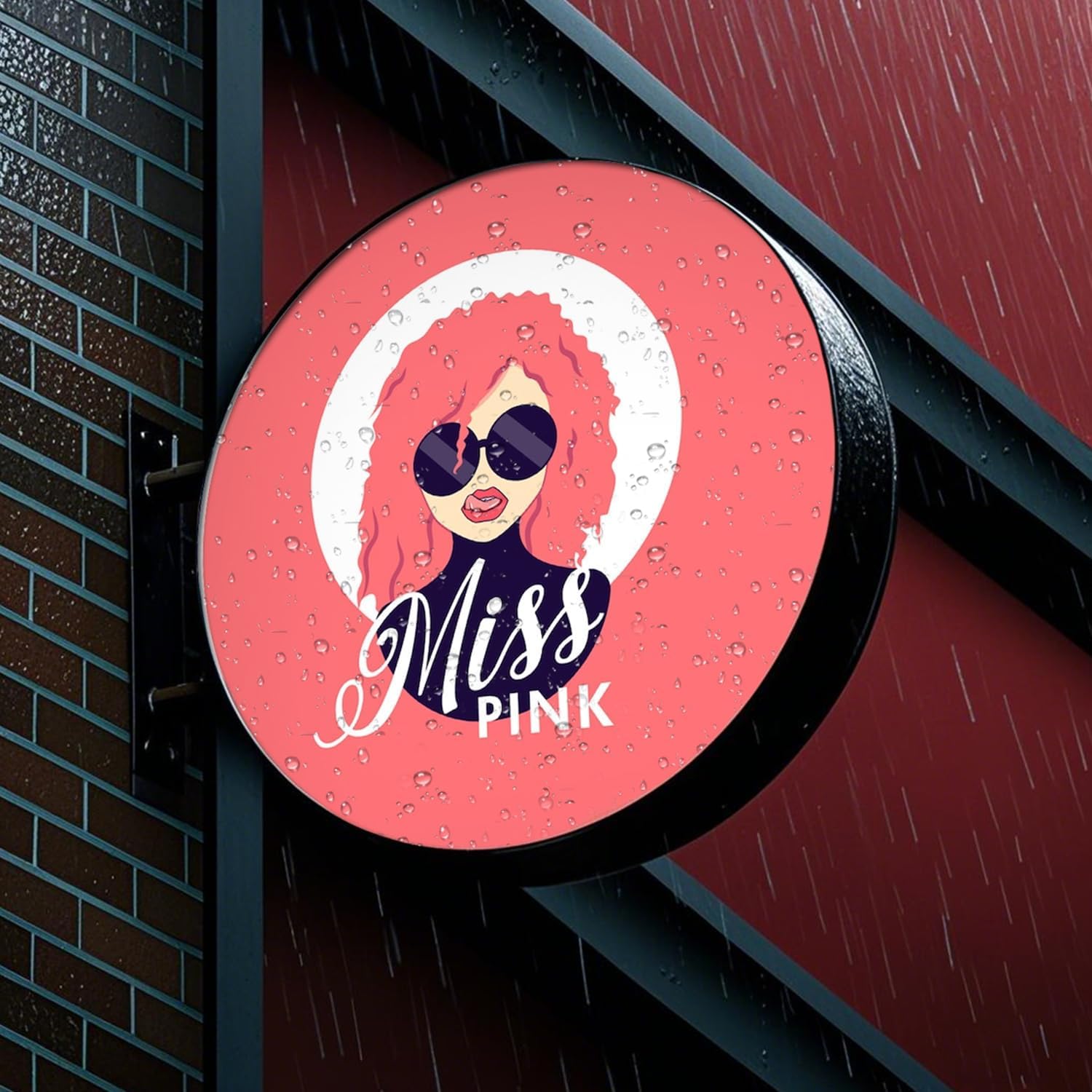 Custom LED Double Sided Light Box, Personalized Round LED Signs Outdoor ...