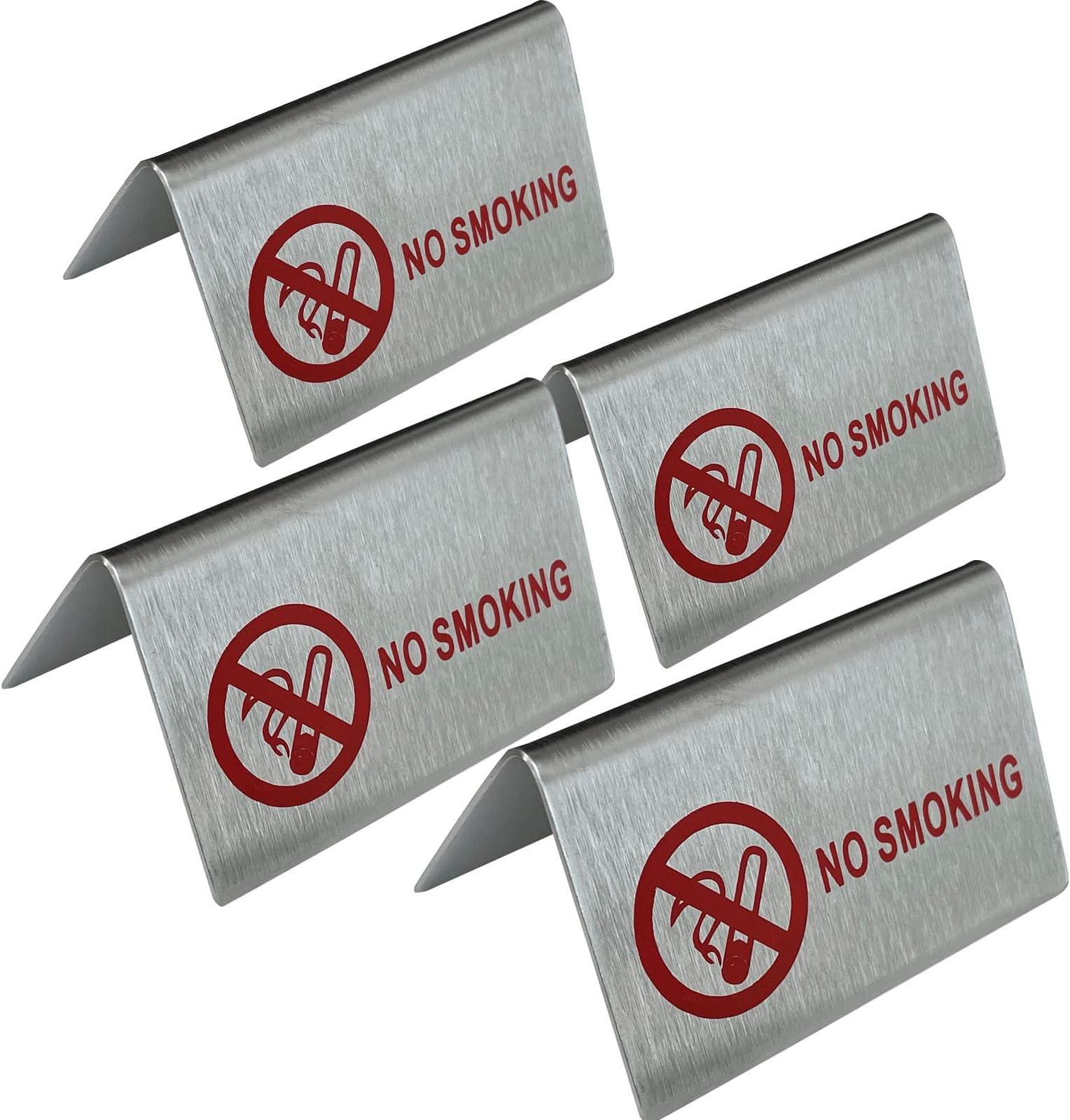 Amazon.com: Luckycivia 4 Pcs Stainless Steel NO SMOKING Signs, Double ...