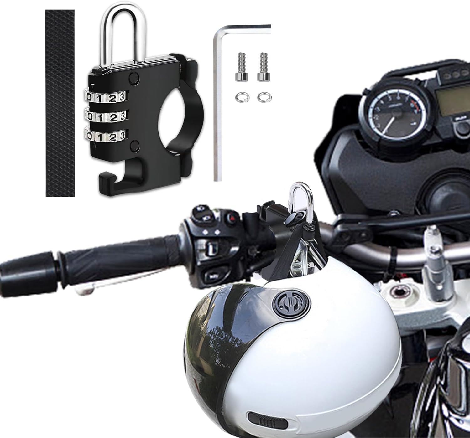 Amazon.com: Kutyun Motorcycle Helmet Lock, Anti-Theft Helmet Safety ...