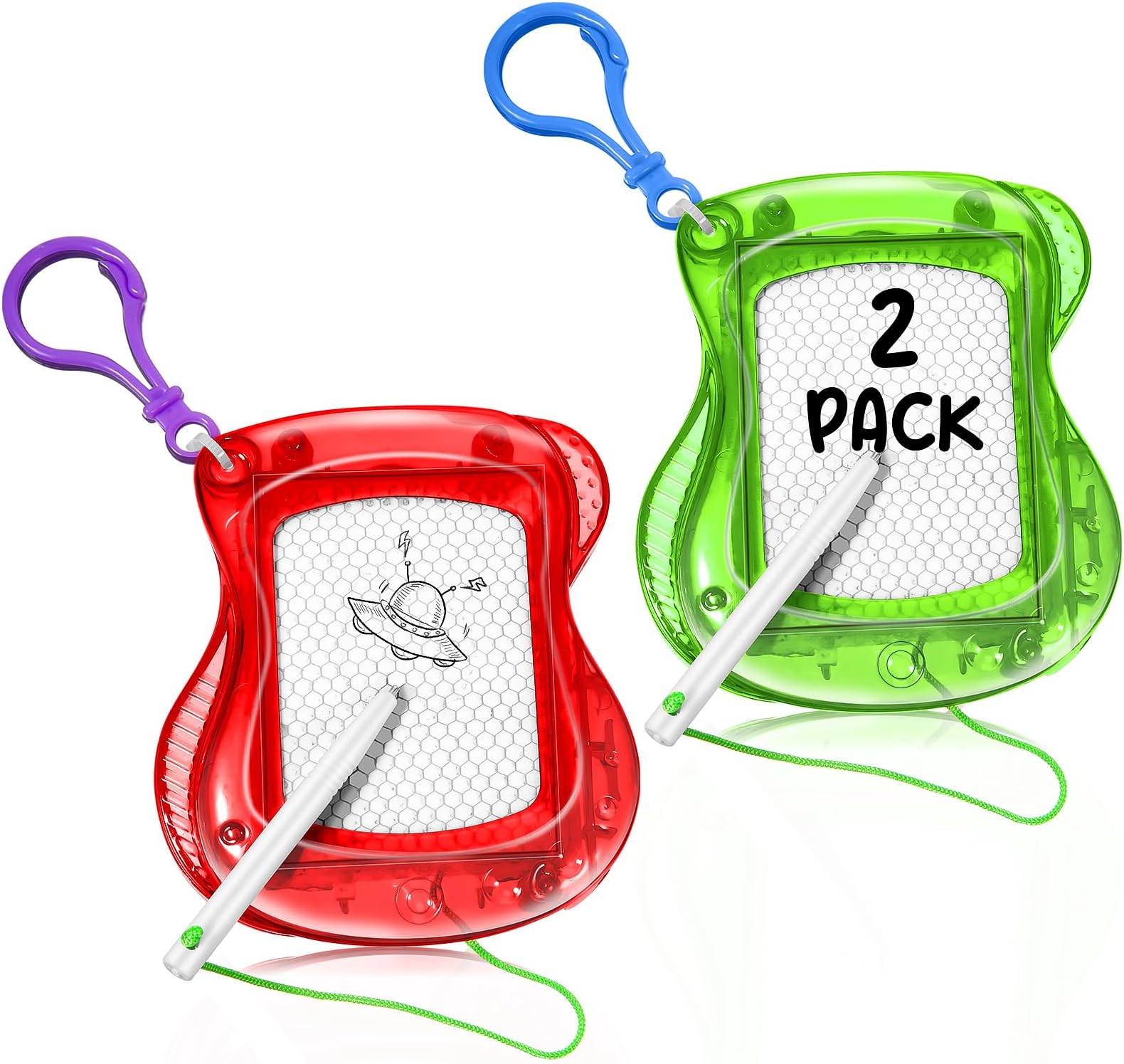 Tenare 2 Pieces Magnetic Drawing Board for Kids Mini Doodle Pads ...