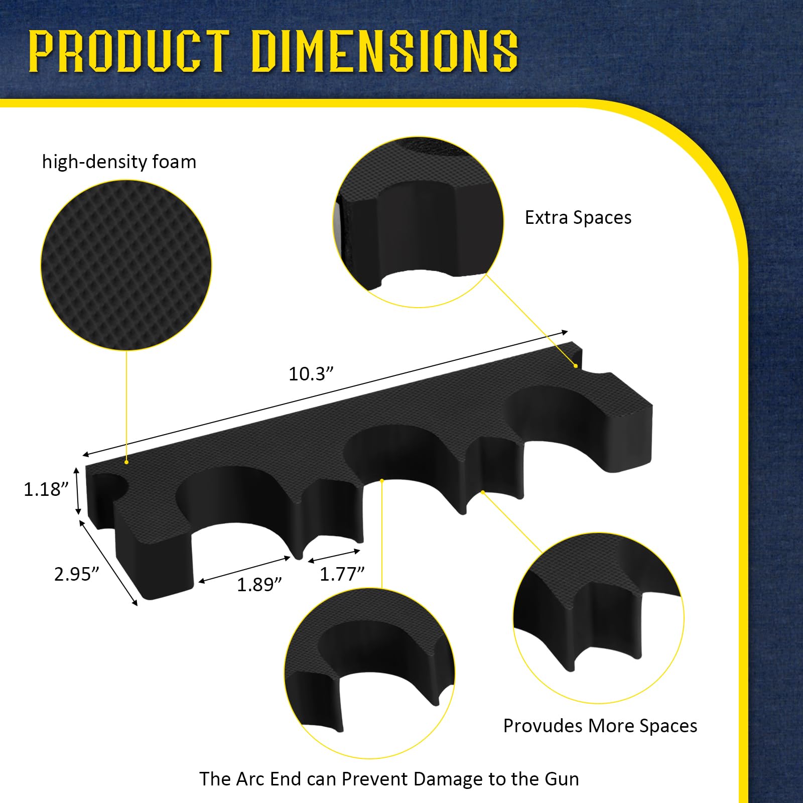Snapklik.com : 2 Pack Gun Safe Organizer, Gun Rack For Gun Storage, Gun ...