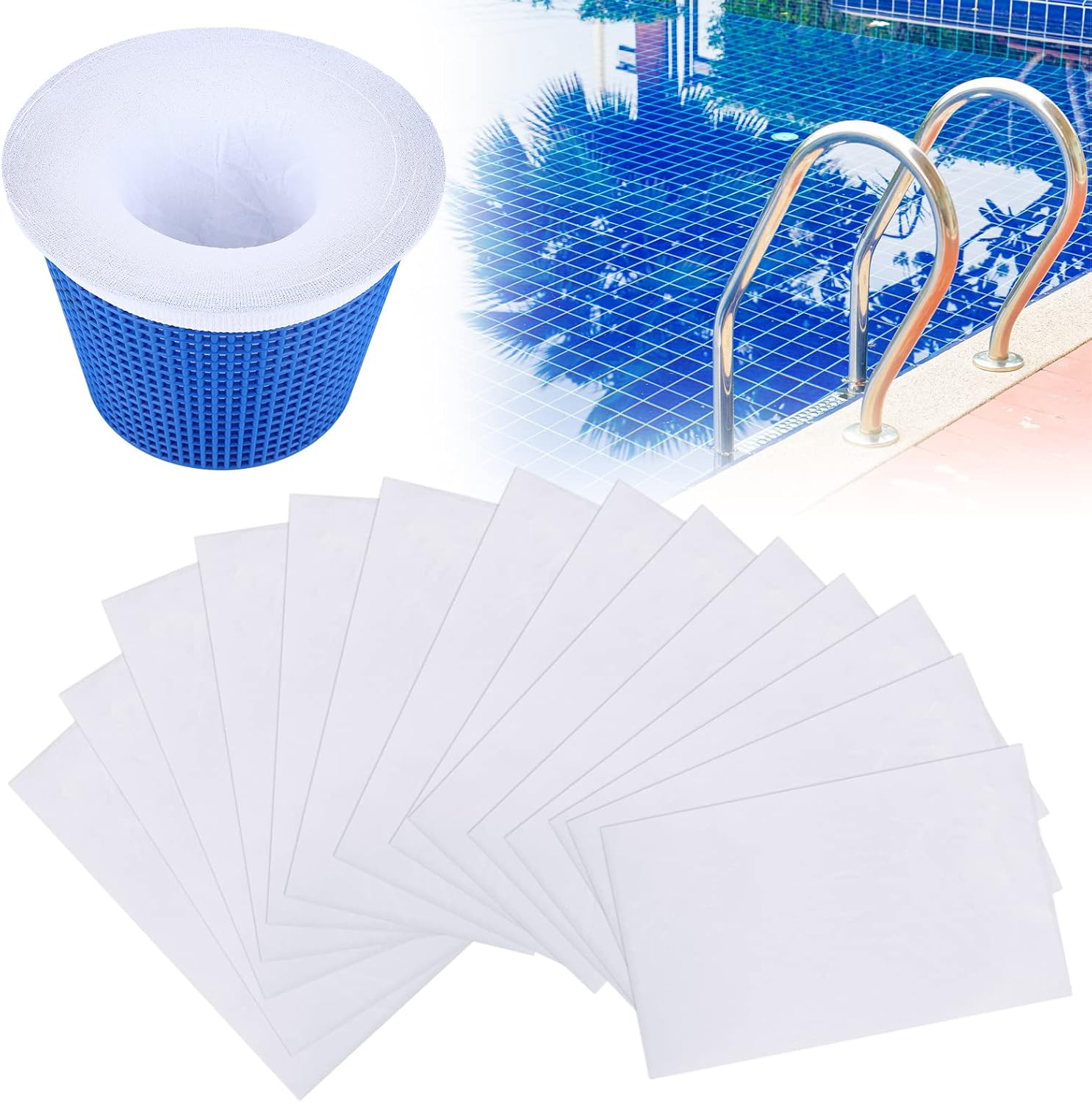 Amazon.com : Outus 50 Pack Pool Skimmer Socks, Durable Elastic Bulk ...