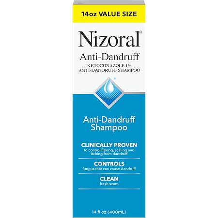Amazon.com : Nizoral Anti-Dandruff Shampoo with 1% Ketoconazole, Fresh ...