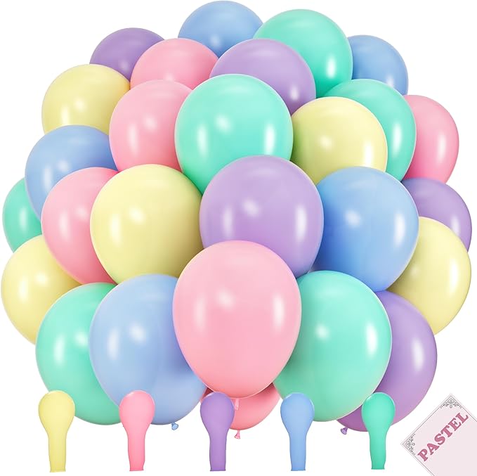Amazon.com: 200 Small Pastel Balloons for Parties – 5 Inch Balloons ...