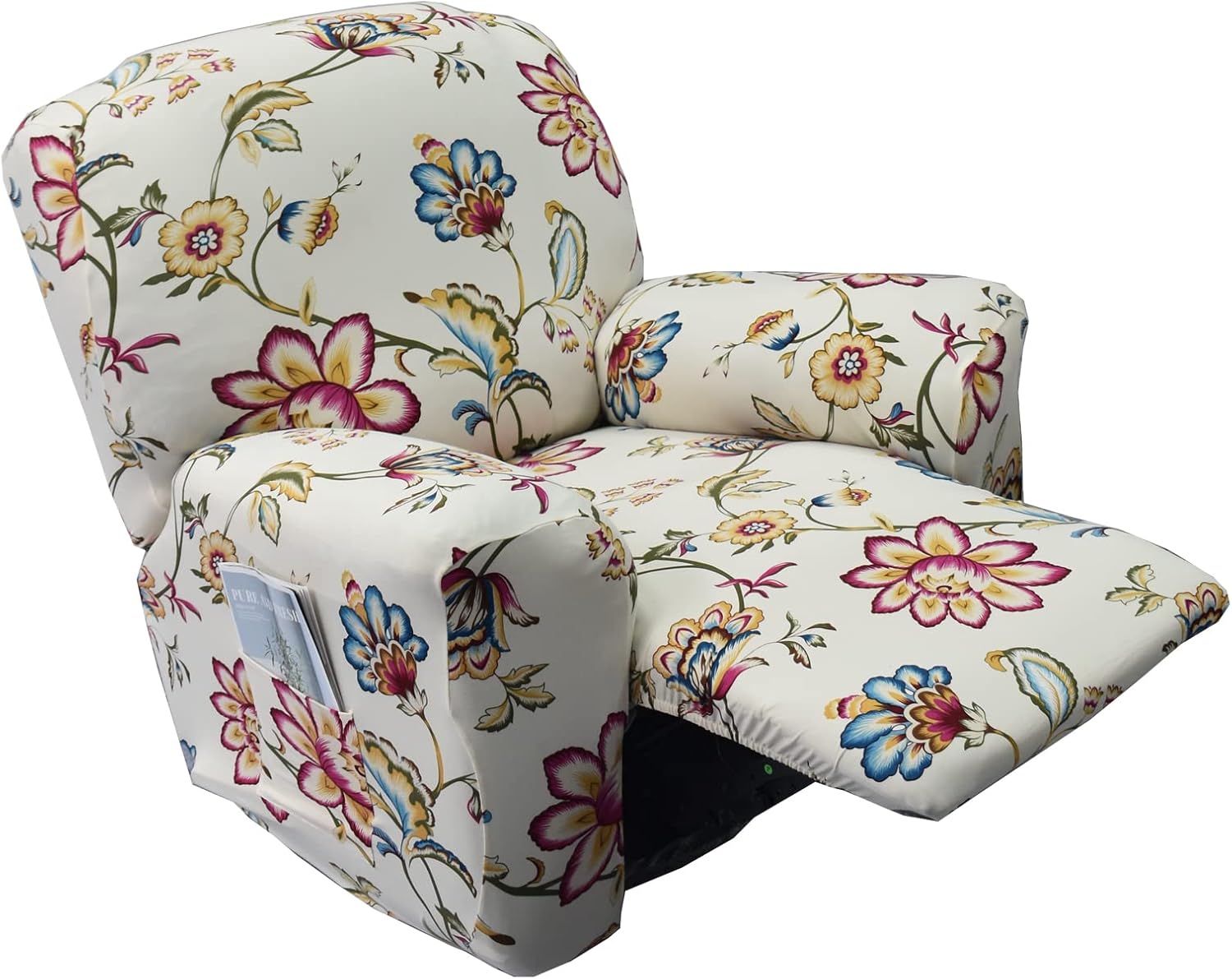 Amazon.com: CRFATOP Stretch Recliner Cover 4-Pieces 1Seat Recliner ...