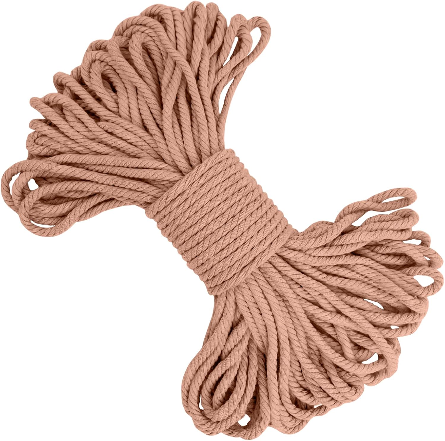 LEREATI Macrame Cord 5mm x 20m, Thick Cotton Macrame Rope Yarn ...