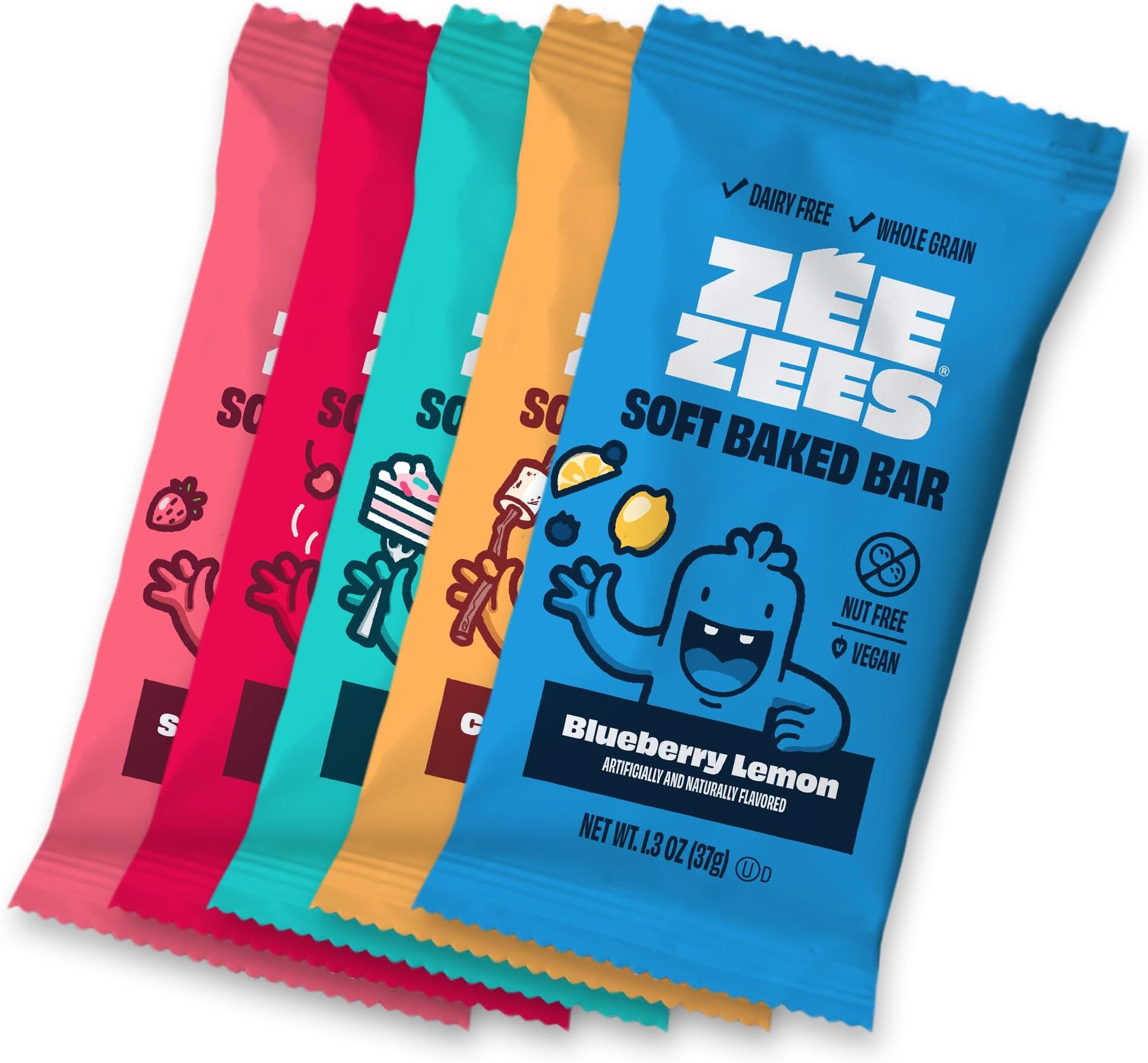 Amazon.com: Zee Zees Starter Variety Snack Pack - Soft Baked Bars ...
