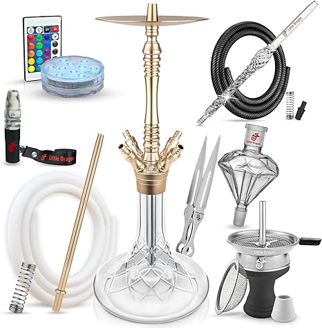Shisha Set Komplett XXL Paket - Shisha 4 Anschlüsse mit grandiosem ...