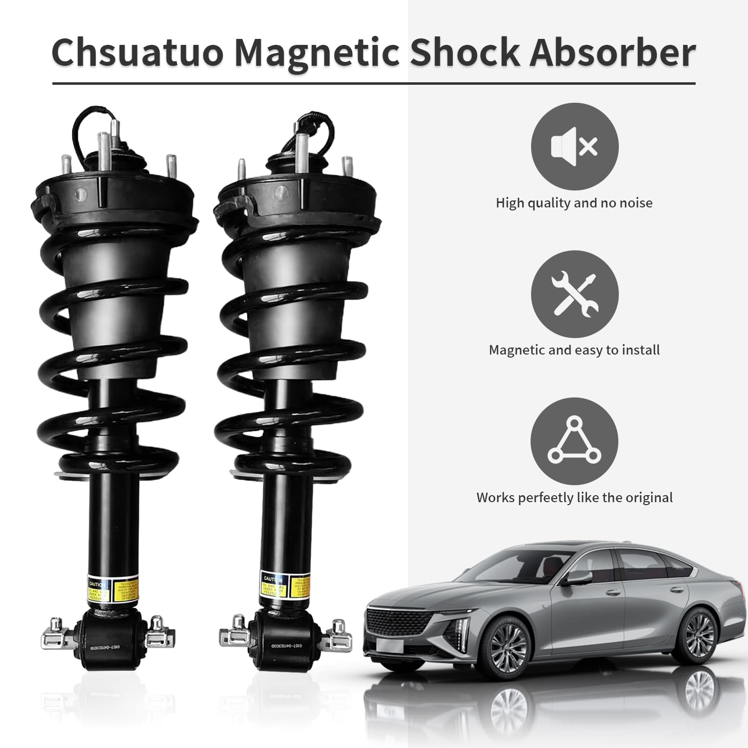 2Pcs Front Struts Shock Assembly Absorber w/Magnetic with spring ...