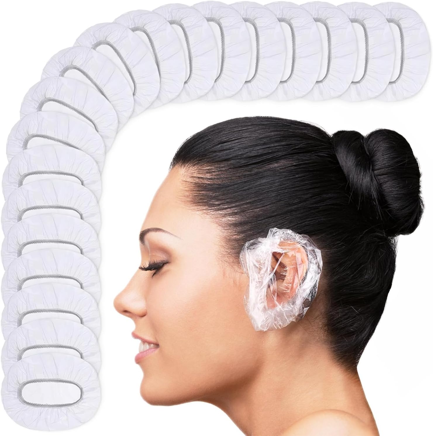 Amazon.com : 200 Pack Ear Covers for Shower - Disposable Ear Covers for ...