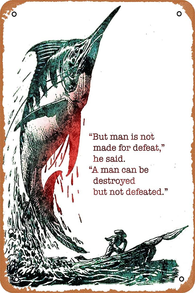 Amazon.com: The Old Man and The Sea - Hemingway Poster Metal Tin Sign ...