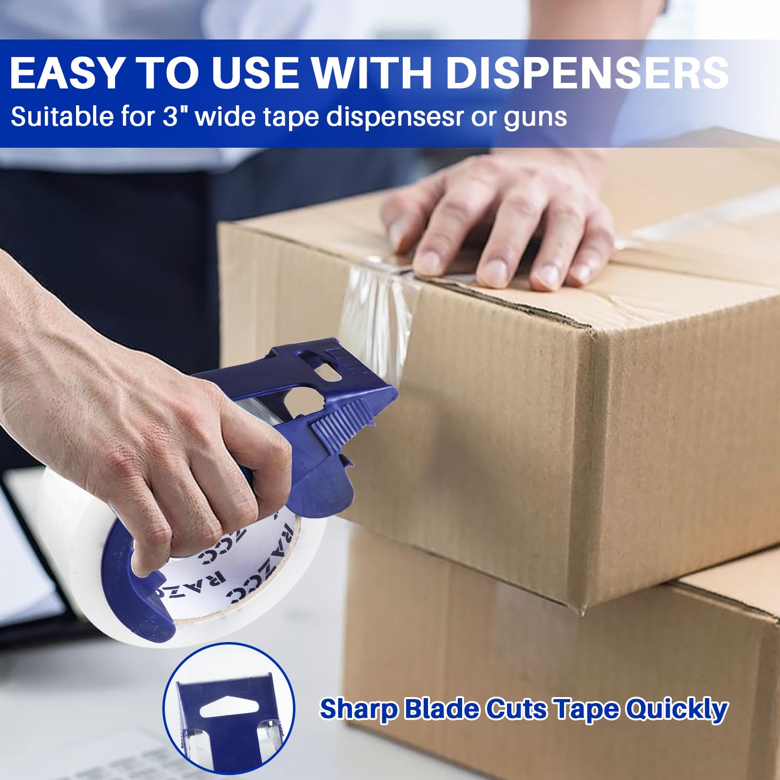 Snapklik.com : RAZCC Clear Packing Tape, 18 Rolls Heavy Duty Packaging Tape