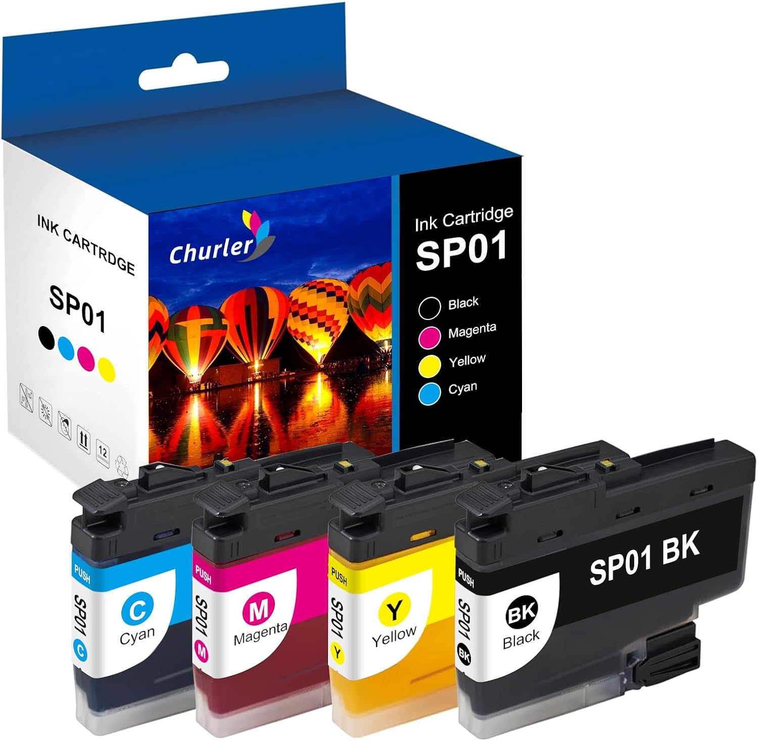 Amazon.com: SP01 SP-1 Sublimation Ink Cartridge SP01 BK SP01CS SP01MS SP01YS Ink Cartridge High ...
