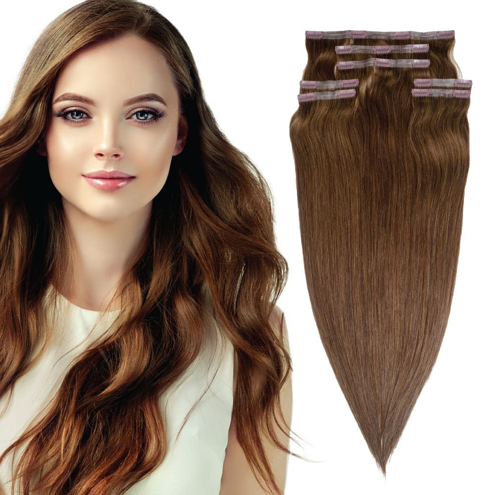 Amazon.com : Skinny Weft Clip-In Hair Extensions by Everlong, Thin ...