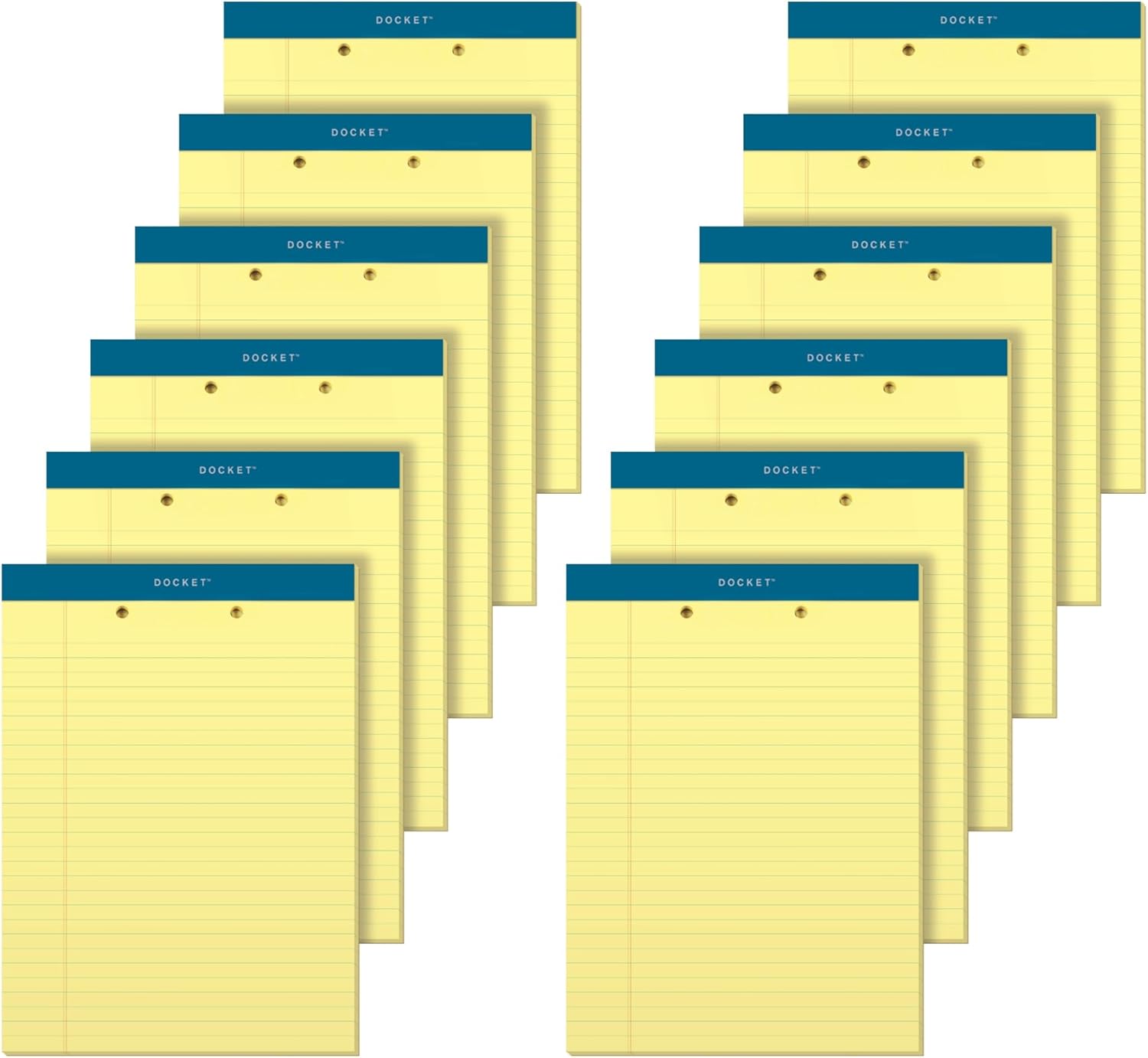 Amazon.com : TOPS Docket Writing Pads, 8-1/2" x 11-3/4", Canary Paper ...