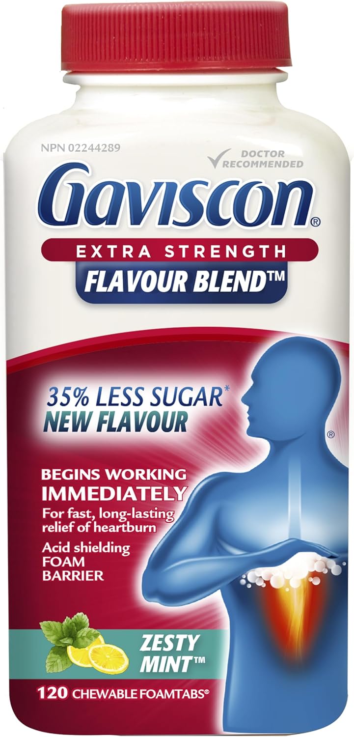 Gaviscon Extra Strength Flavour Blend Tablets - 120 Count - Chewable ...