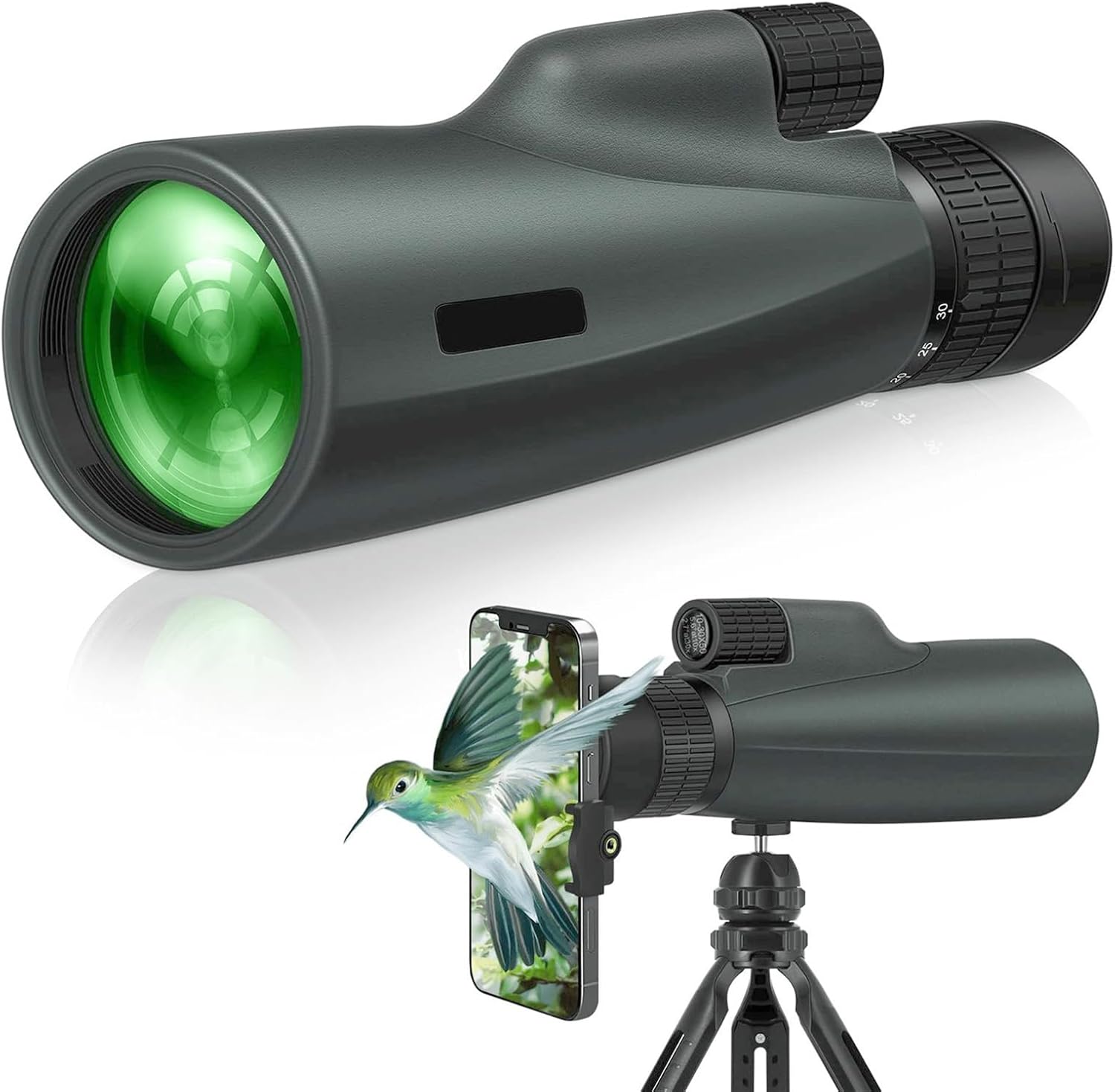 Amazon.com : 10-30x50 Zoom Monocular Telescope for Adults - High Power ...