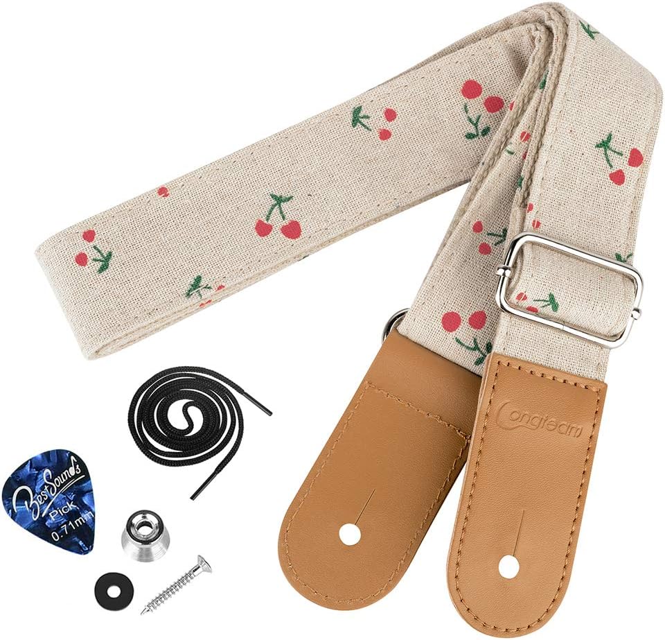 Amazon.com: Dulphee Ukulele Strap Cotton Linen Adjustable Uke Shoulder ...