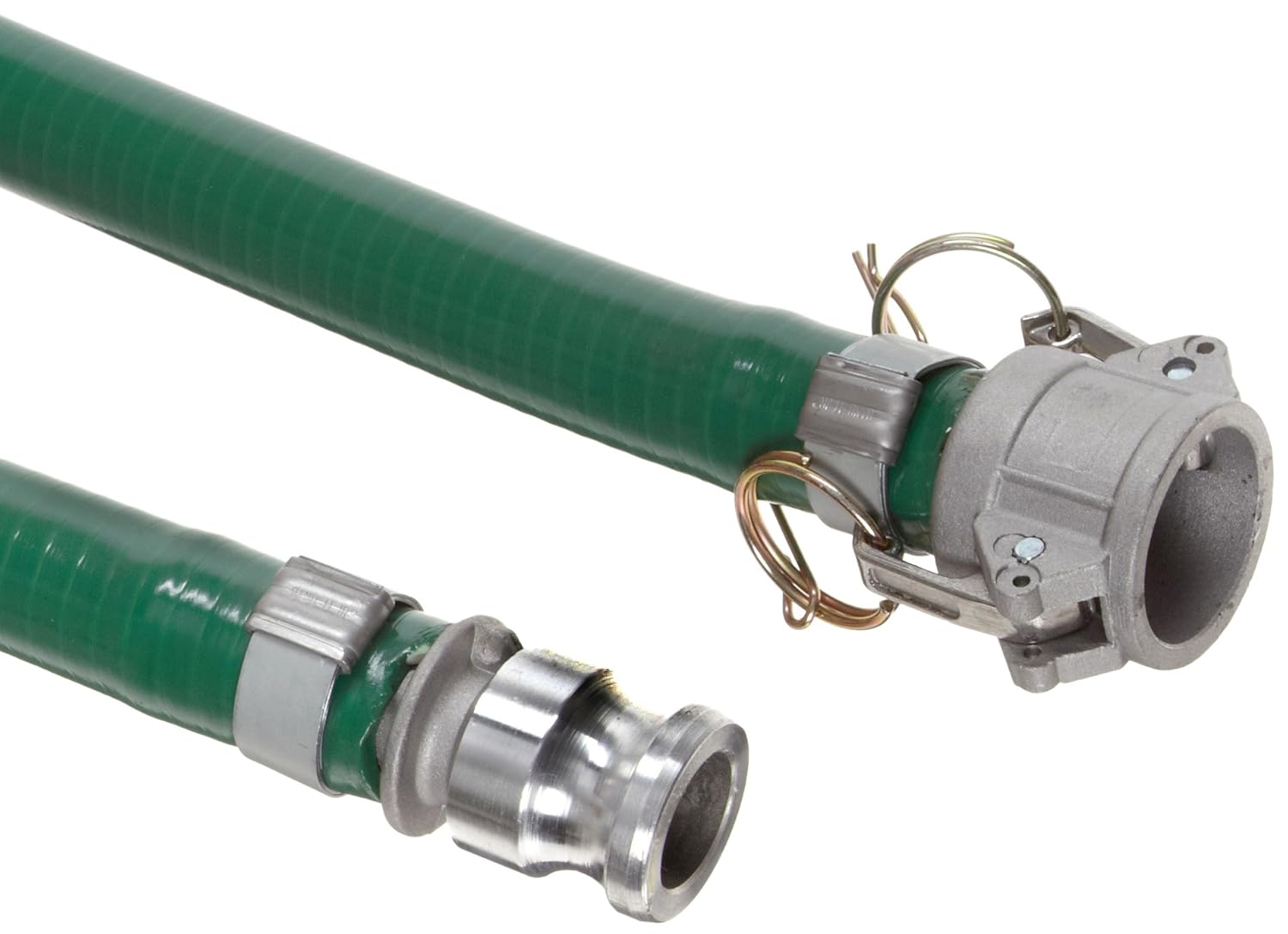 Unisource 1510 Green PVC Suction/Discharge Hose Assembly, 4" Aluminum ...