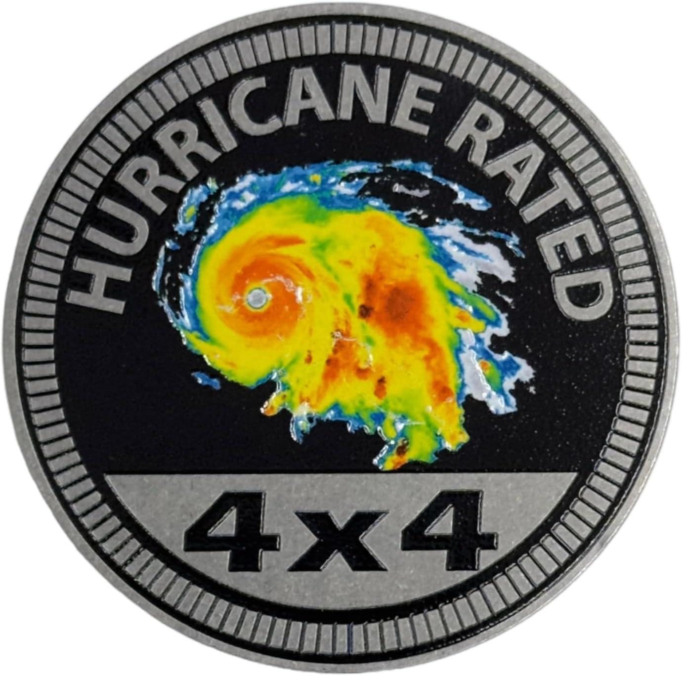 Amazon.com: Hurricane Rated - Solid Stainless Steel Metal 4x4 Badge ...