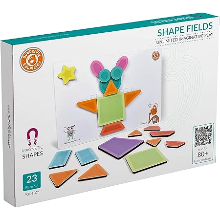 Amazon.com: ZazzyKid Kids Magnetic Pattern Blocks Set: 216 PCS ...