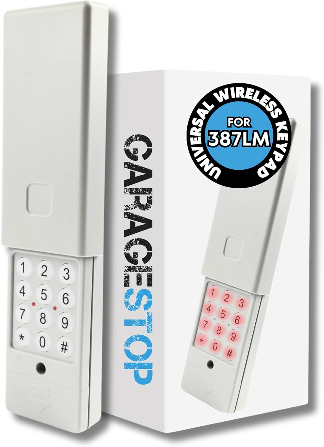 Garage Stop for 387LM Liftmaster Universal Wireless Keypad, fits Craftsman Chamberlain Genie ...
