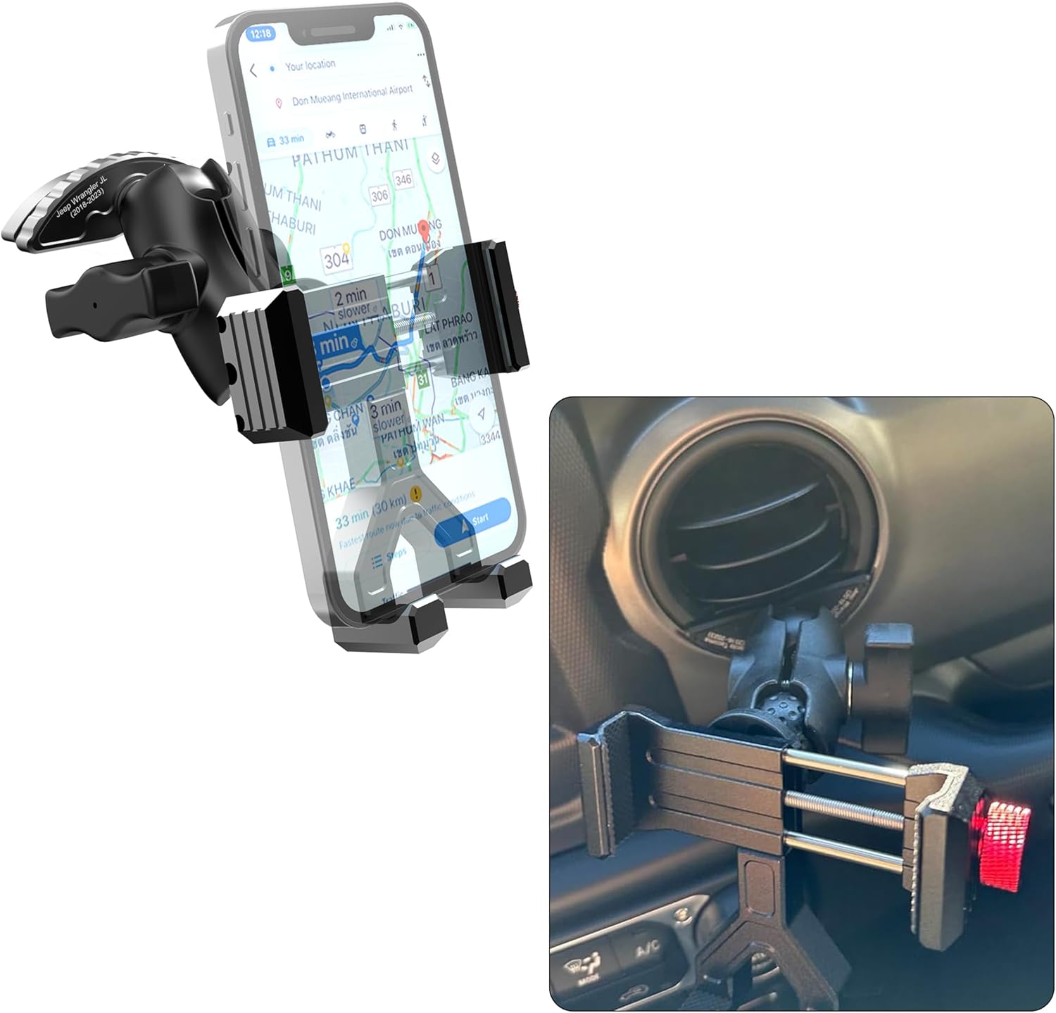 Amazon.com: EASEORD Upgraded Phone Mount for 2018-2023 Jeep Wrangler JL ...