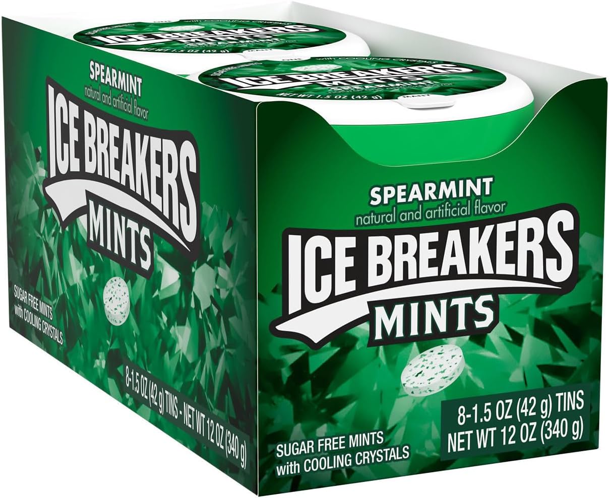 ICE BREAKERS Mints (Spearmint, Sugar Free, 1.5-Ounce Containers, Pack ...
