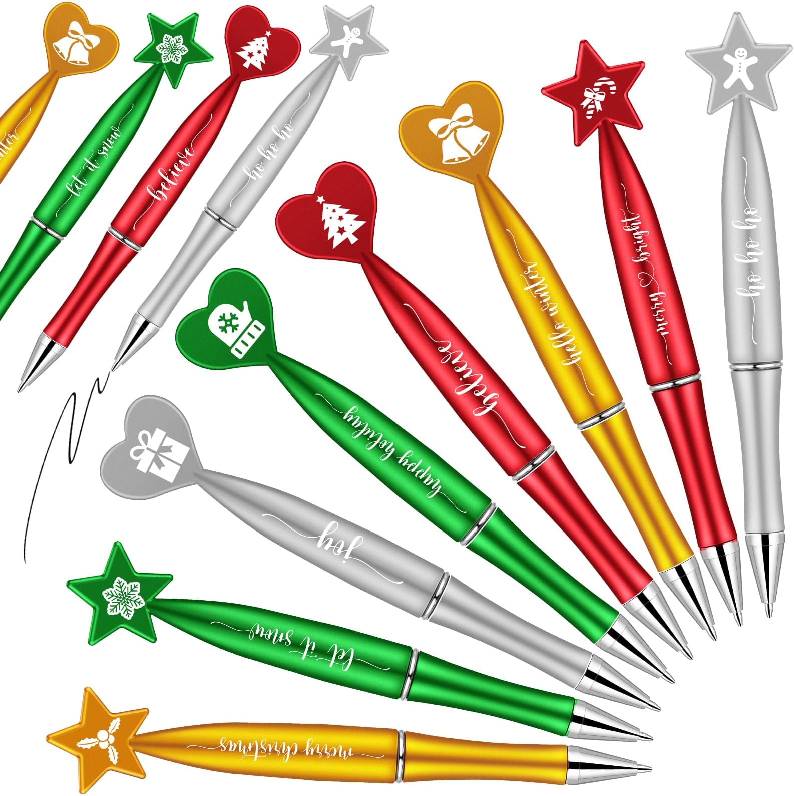 Amazon.com : Cholemy Christmas Ballpoint Pens Bulk with Inspirational ...