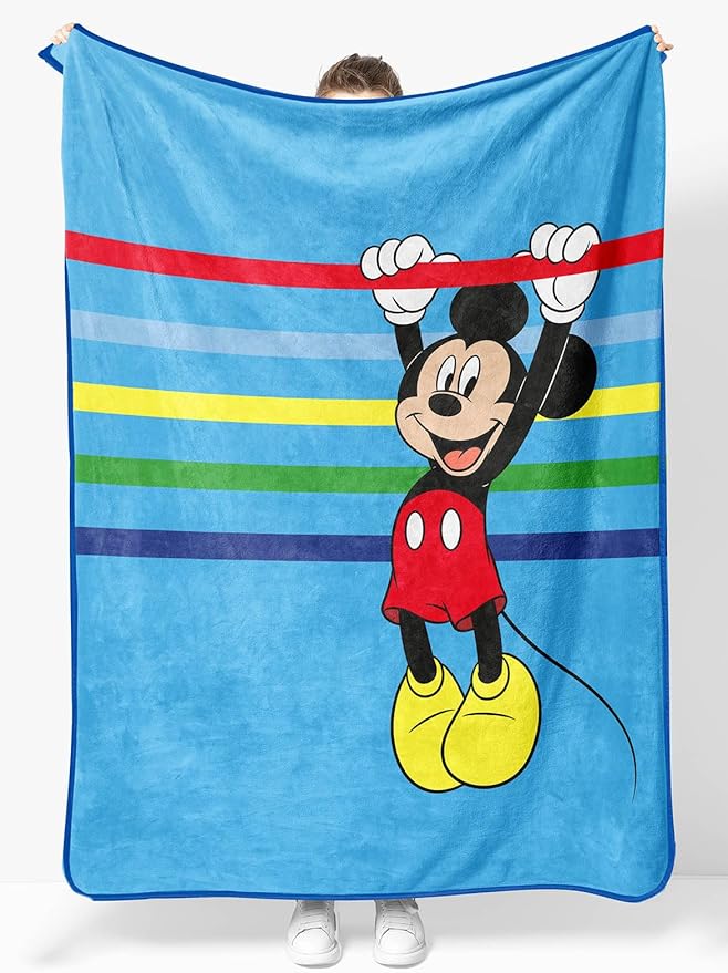 Amazon.com: Disney Mickey Mouse Plush Throw Blanket - Measures 46 x 60 ...