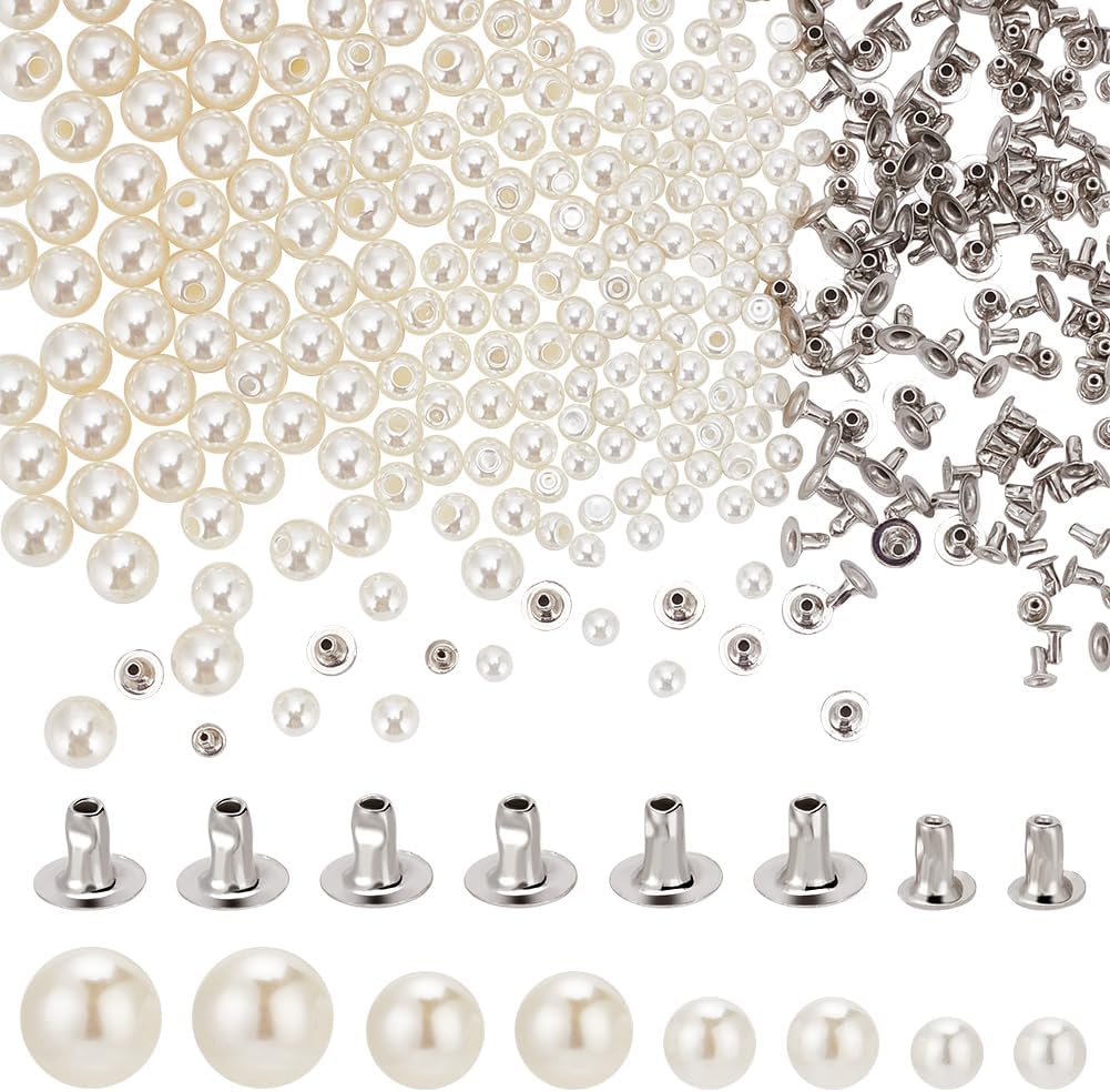 Amazon.com: WEBEEDY 300 Sets Pearl Rivet for Clothing Decoration 6/8/10 ...